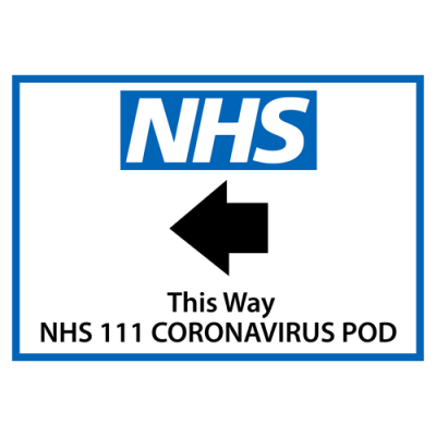 NHS Left Sign Safety Sign - Printed Today - 72 Hours Home Delivery