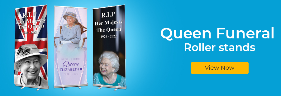 Queen Funeral Banners - Printed Today