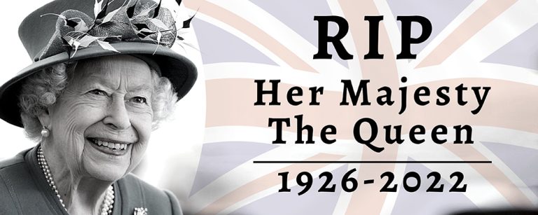 RIP Her Majesty The Queen Funeral Banner - Printed TodayPrinted Today