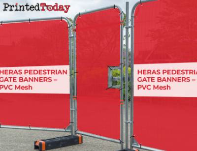 HERAS PEDESTRIAN GATE BANNER – PVC MESH - Printed TodayPrinted Today