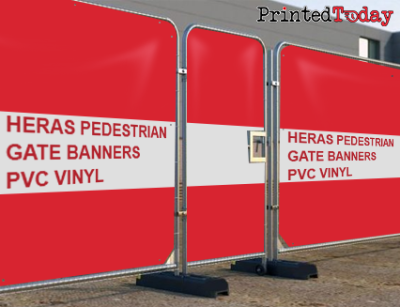 HERAS PEDESTRIAN GATE BANNERS – PVC VINYL - Printed TodayPrinted Today