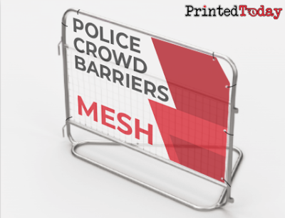 POLICE CROWD BARRIER COVERS & BANNERS – PVC MESH - Printed TodayPrinted ...