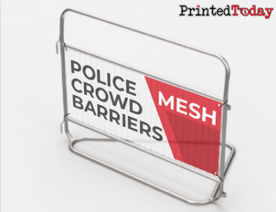POLICE CROWD BARRIER COVERS & BANNERS – PVC MESH - Printed TodayPrinted ...