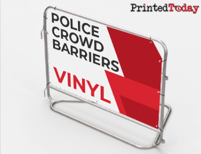 POLICE CROWD BARRIER COVERS & BANNERS – PVC VINYL - Printed ...