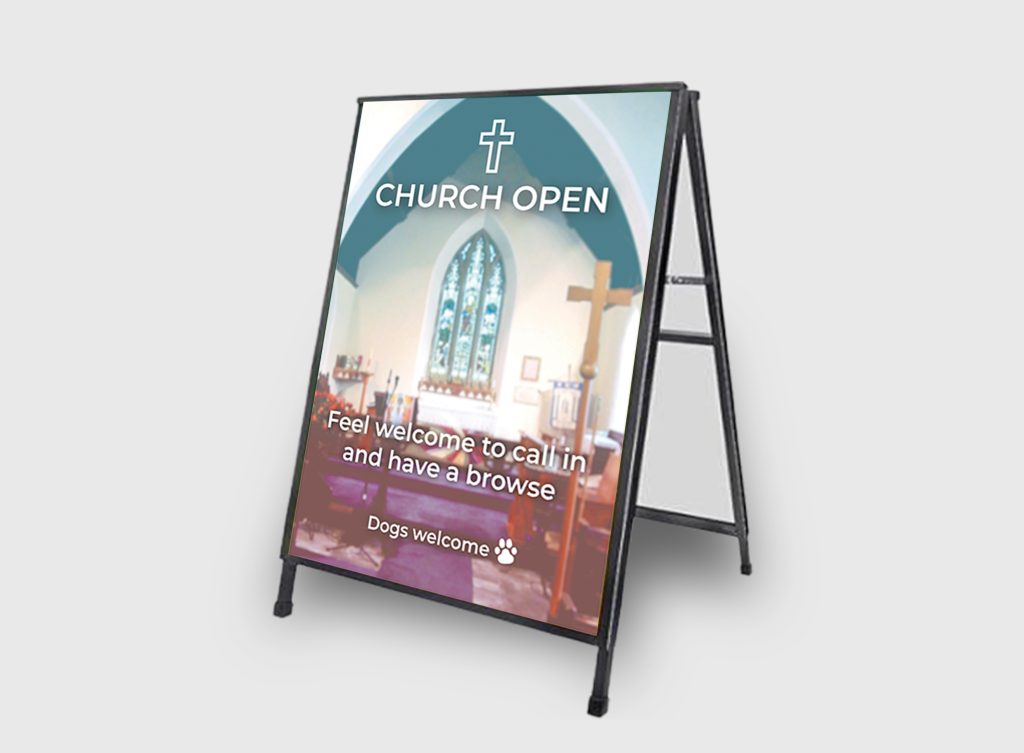 Sandwich A Frame Pavement Sign Board 900mm x 600mm - Printed ...