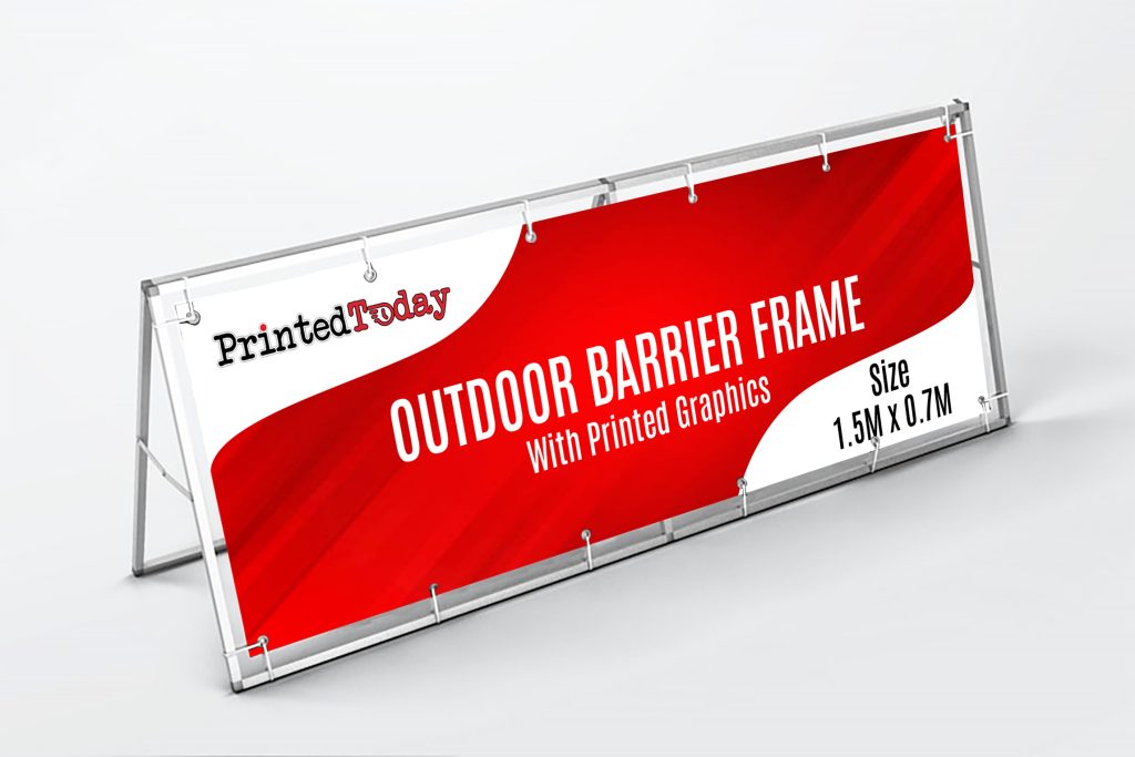 Outdoor Barrier Frame 1.5M x 0.7M (With Banner) , Exhibiton Stand ...