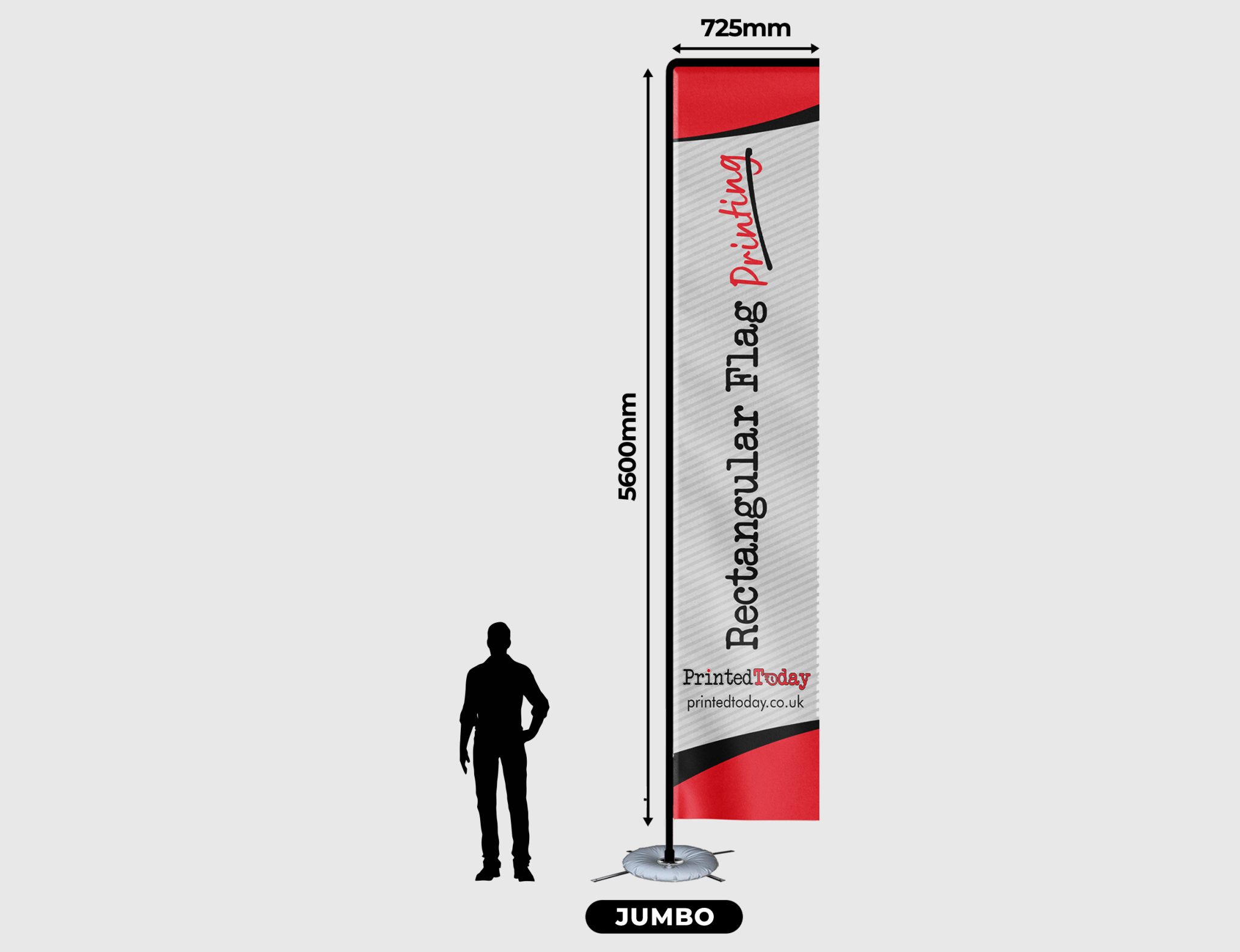 Rectangular Flags - Printed TodayPrinted Today