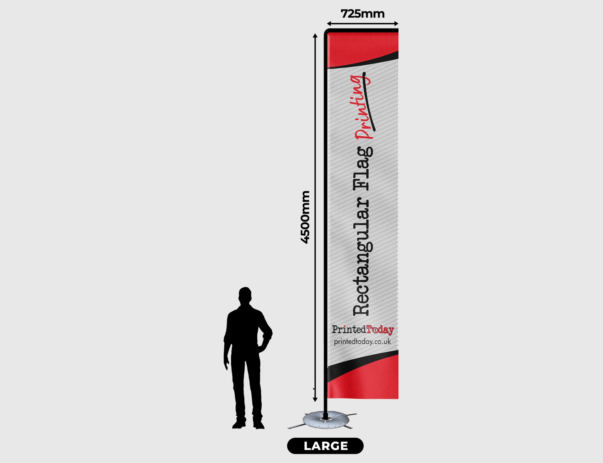 Rectangular Flags - Printed TodayPrinted Today