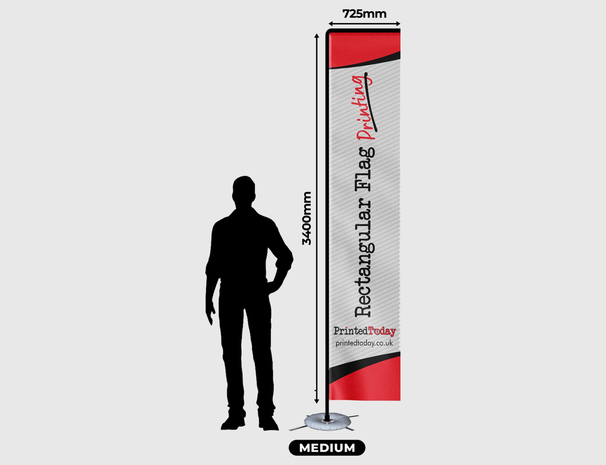 Rectangular Flags - Printed TodayPrinted Today