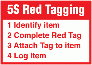 5S Red Tag Steps To Take Signs - Printed TodayPrinted Today