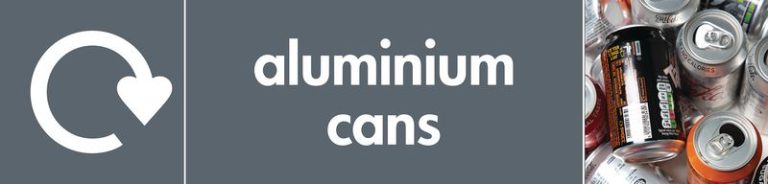 Aluminium Cans - WRAP Metal Waste Recycling Pictorial Signs - Printed ...