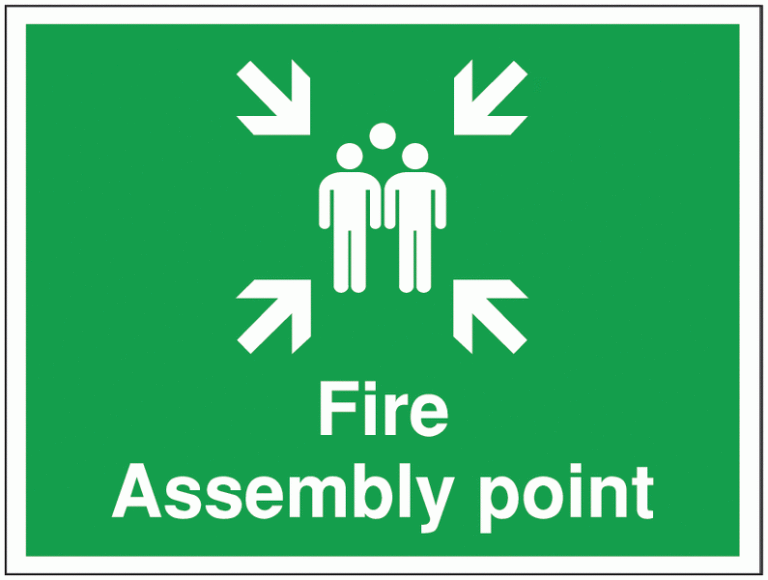 Construction Signs - Fire Assembly Point ISO 7010 Signs - Printed ...