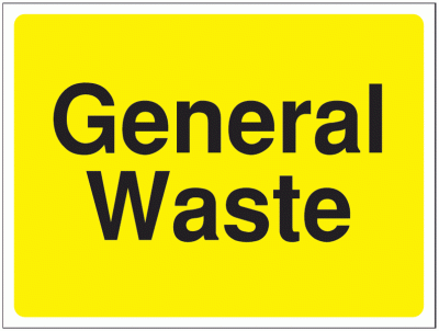 Construction Signs - General Waste - Printed Today