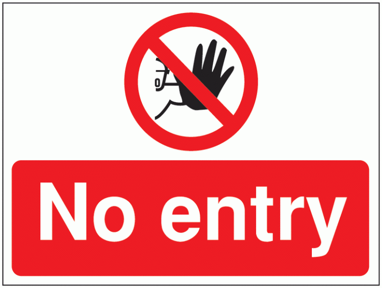 Construction Signs - No Entry Symbol - Printed TodayPrinted Today