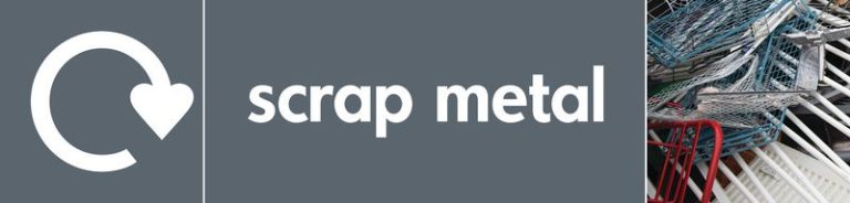 Scrap Metal - WRAP Metal Waste Recycling Pictorial Signs - Printed ...
