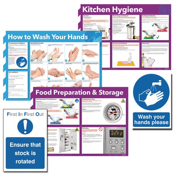 Kitchen Hygiene Sign and Poster Multipack - Printed Today