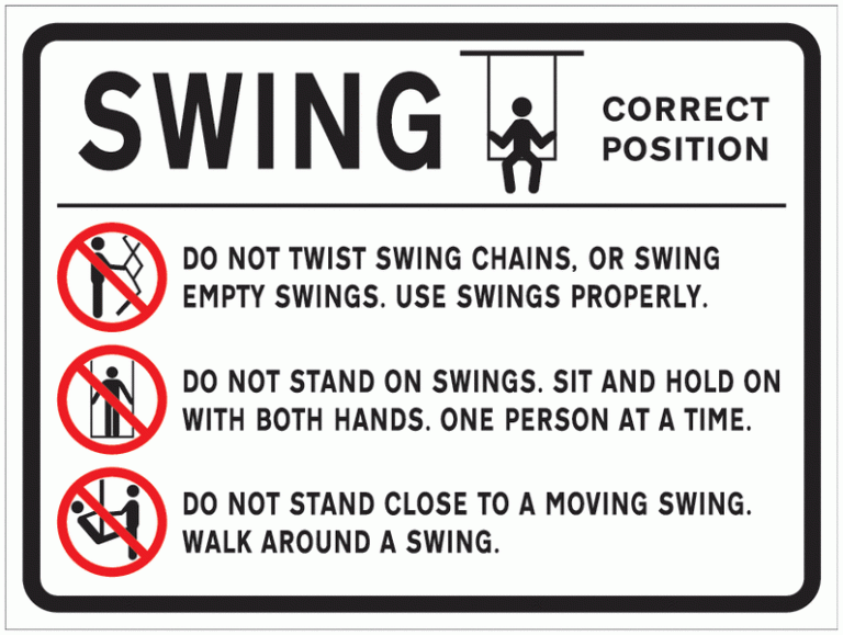 Swing Correct Position Sign - Printed TodayPrinted Today