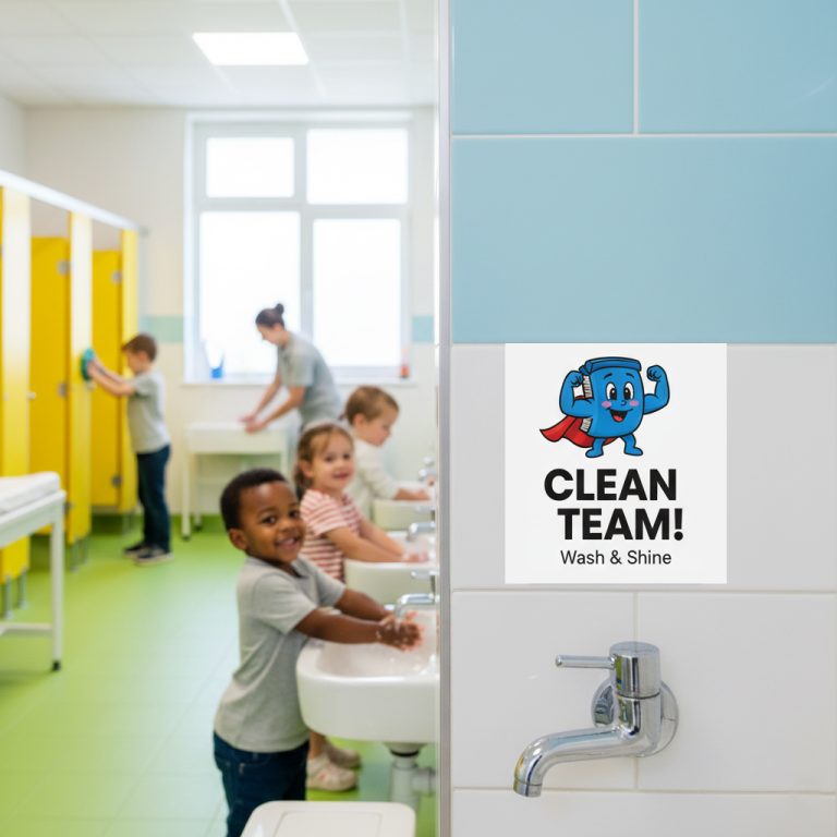 Nursery Restroom Cleaning Labels Printing - Printed Today