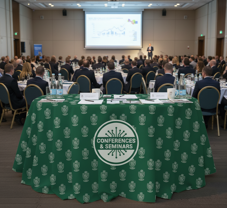 Step and Repeat Custom Printed Tablecloths & Table Covers - Printed TodayPrinted Today