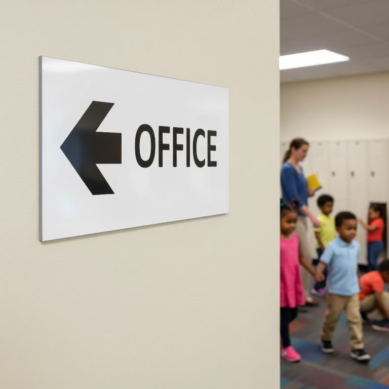 Kindergarten Anti-Graffiti Laminated Wayfinding & Directional Signs ...