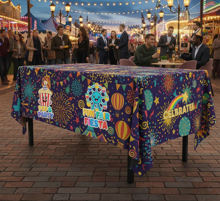 Custom Printed Fair & Festival Tablecloths & Covers - Printed ...