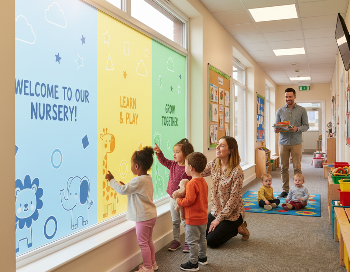 Nursery Hallway & Corridor Window Graphics Printing - Printed Today