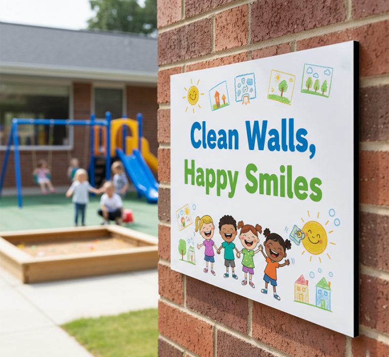Preschool Anti-Graffiti Laminated Outdoor Signage - Printed Today