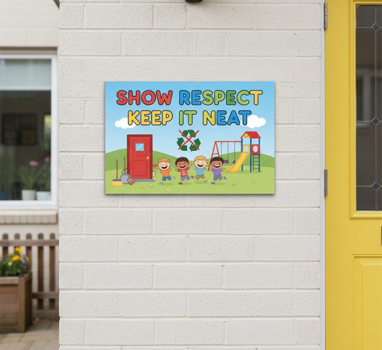 Preschool Anti-Graffiti Laminated Outdoor Signage - Printed Today