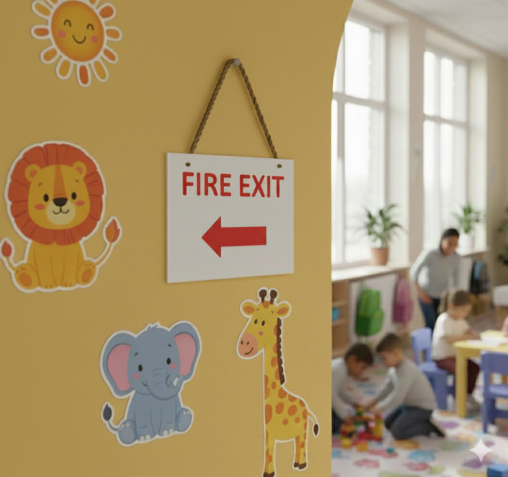 Kindergarten Hallway & Corridor Safety & Wayfinding Signs Printing ...