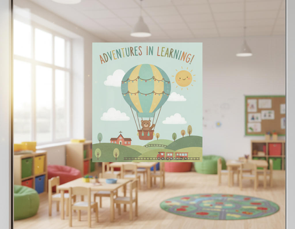 Preschool Play Area Window Graphics Printing - Printed Today