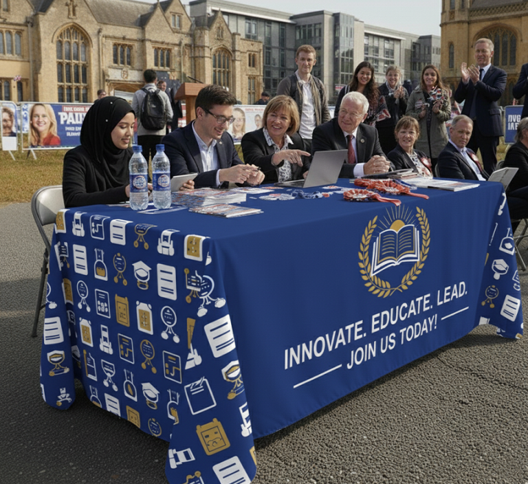 Custom Printed University & College Tablecloths & Covers - Printed ...