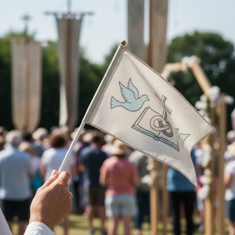 Religious Celebrations & Faith Events Hand Waving Flag Printing ...