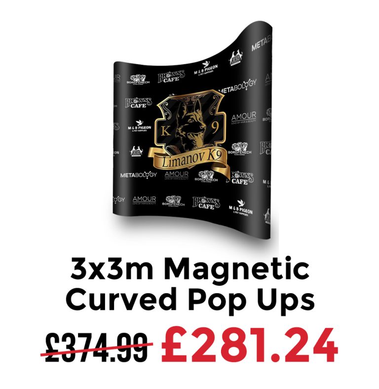 3x3m Magnetic Curved Exhibition Pop Up Stands - Printed TodayPrinted Today